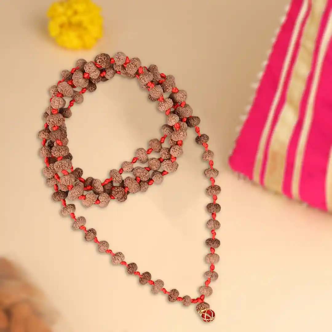 13 Mukhi Rudraksha Mala In Thread | Certified For Attraction & Charisma